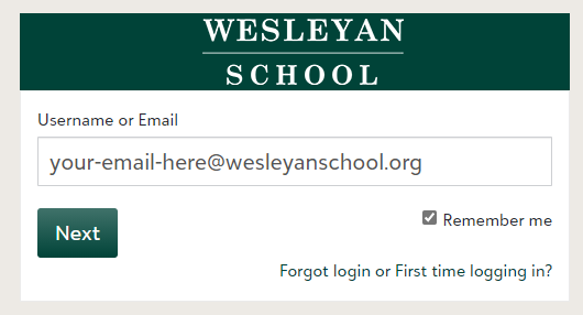 Blackbaud Login Instructions - Staff and Students – Wesleyan School
