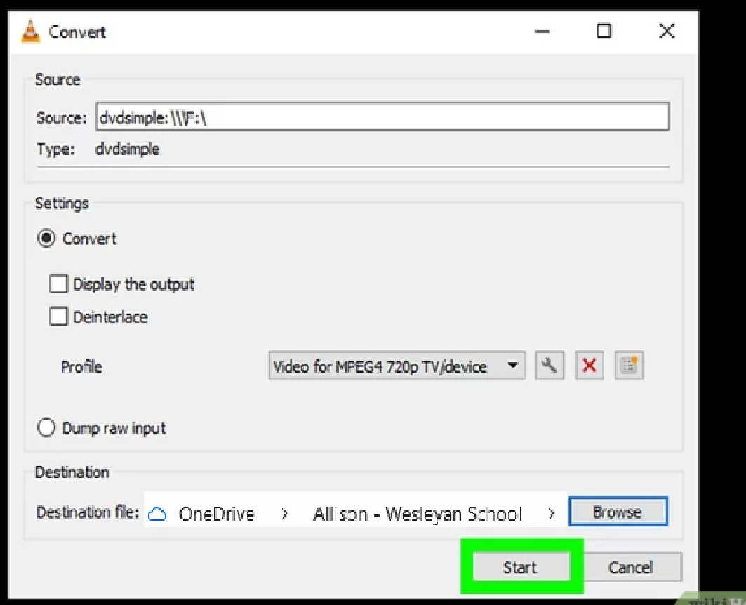 How to rip a DVD to a OneDrive link using VLC Media Player – Wesleyan ...