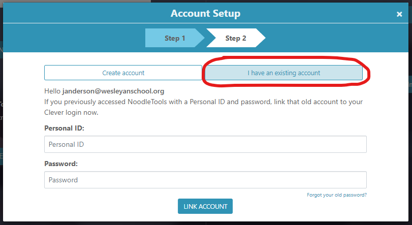 Logging into NoodleTools – Wesleyan School