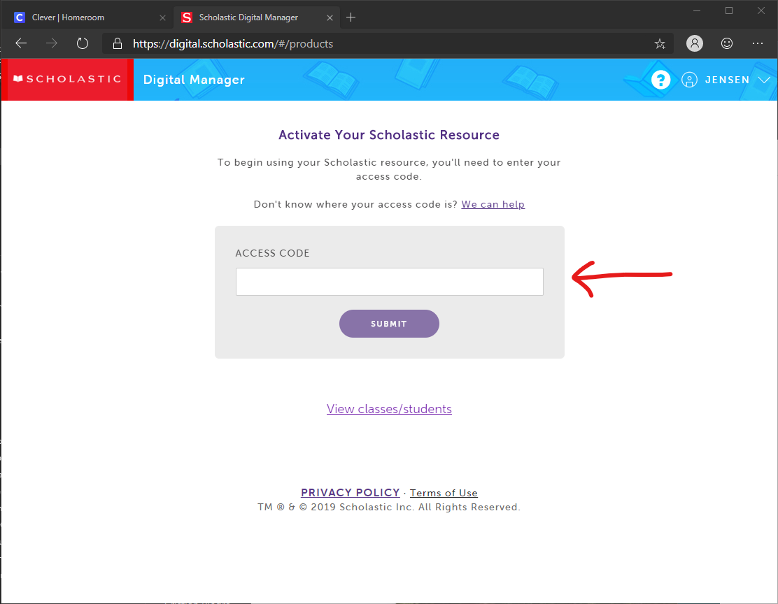 Logging into Scholastic as a teacher – Wesleyan School