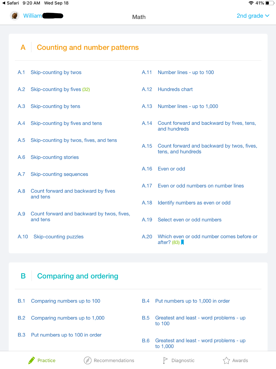 Logging into IXL as a student – Wesleyan School